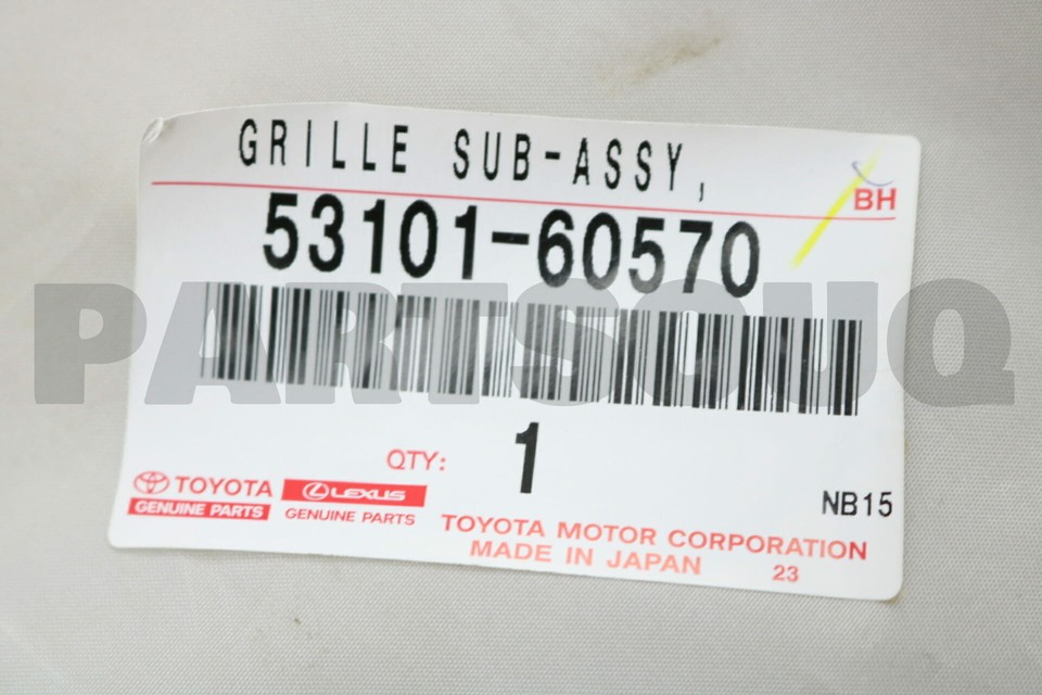 5310160570 Genuine Toyota GRILLE SUB-ASSY 53101-60570 | eBay