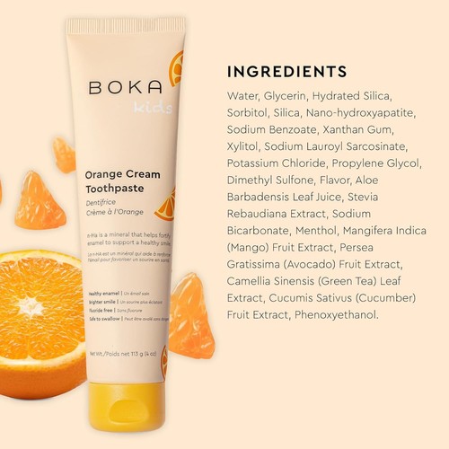 Boka Fluoride Free Toothpaste- Nano Hydroxyapatite, 4 Fl Oz (Pack of 1 ...