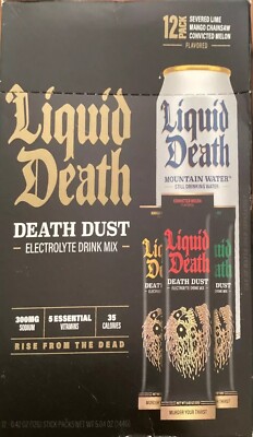 Liquid Death Electrolyte Dust Hydration Powder 12 Pack 3/26 | eBay