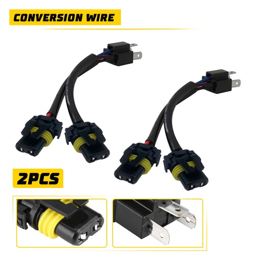 Conversion Wire H6054 To 9005 Two 9006 Harness Head Adapter Light Plug ...