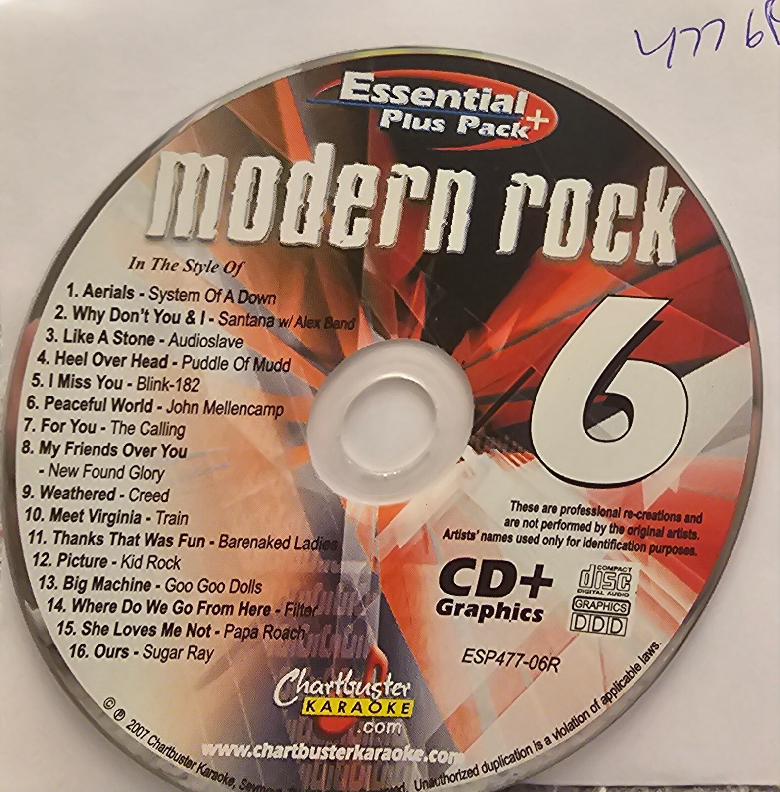 477-06R MODERN ROCK CHARTBUSTER KARAOKE CDG | eBay