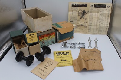 Vtg Penn Fishing Reel Part Spool 29-140 (2) Vtg 140 Squidder Box (empty ...