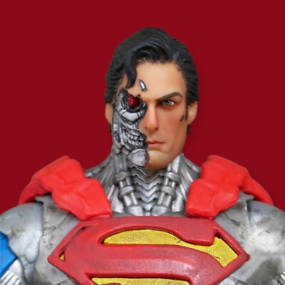1/10 Custom DC Multiverse Cyborg Superman Hank Henshaw Mcfarlane Head ...