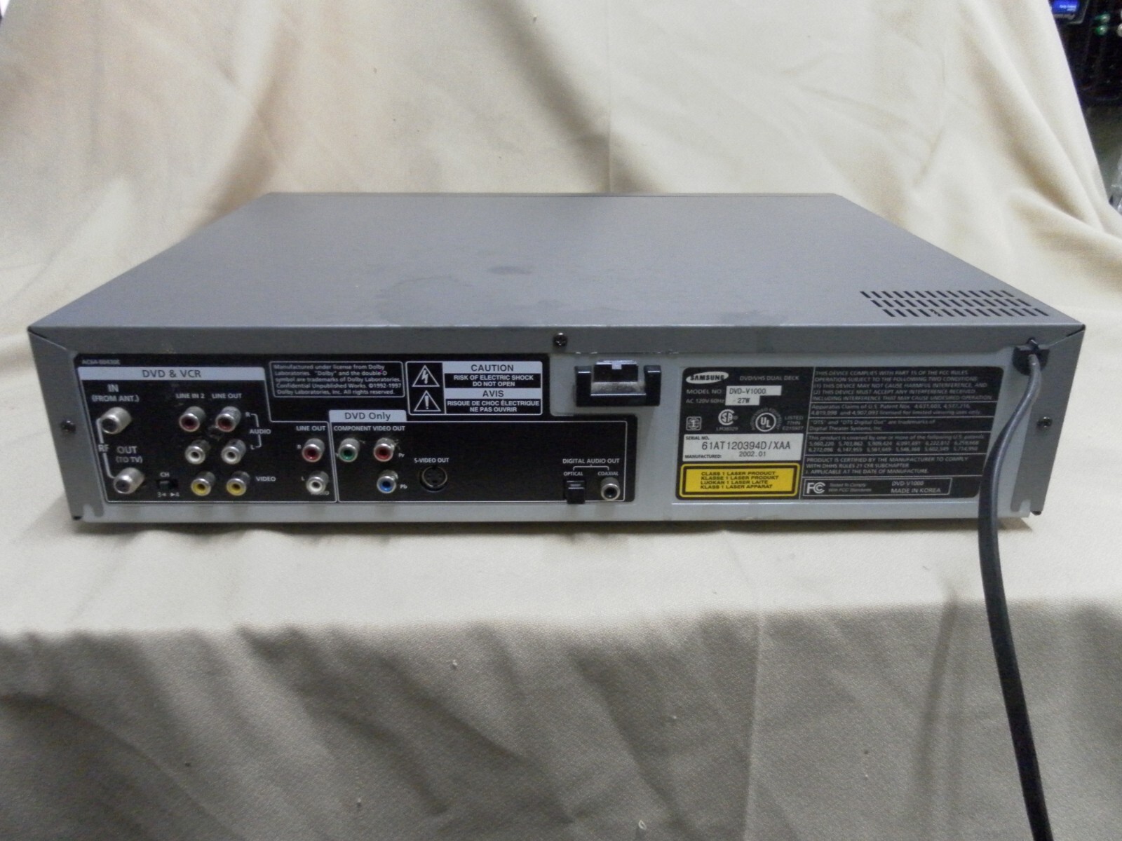 Samsung VHS DVD Combo Player VCR Recorder DVD-V1000 Silver no remote | eBay