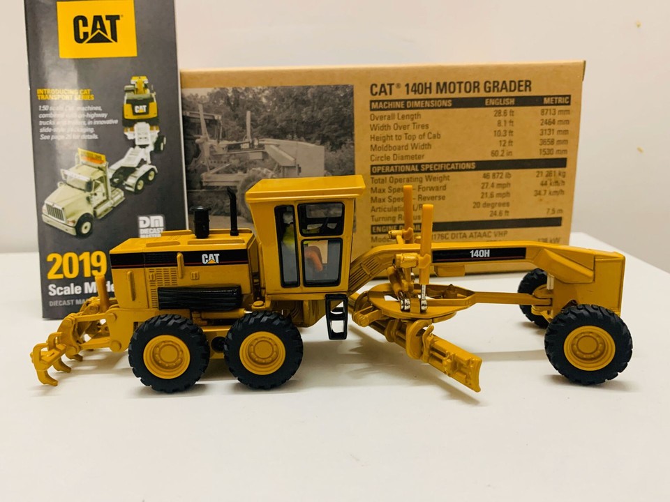 Caterpillar Cat 140H Motor Grader 1/50 Metal Model By DieCast Masters ...