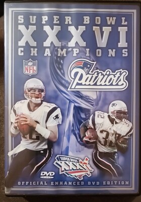 Super Bowl XXXVI (DVD, 2002) Live Sports, Tom Brady, New England ...