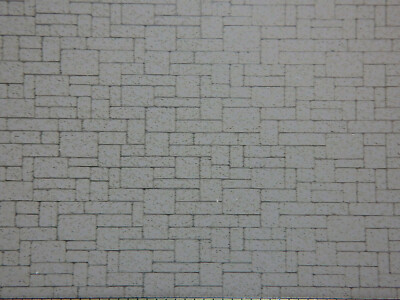 HO Scale Stone Block Wall Sheet Laser Etched Acrylic Foundation Patio ...