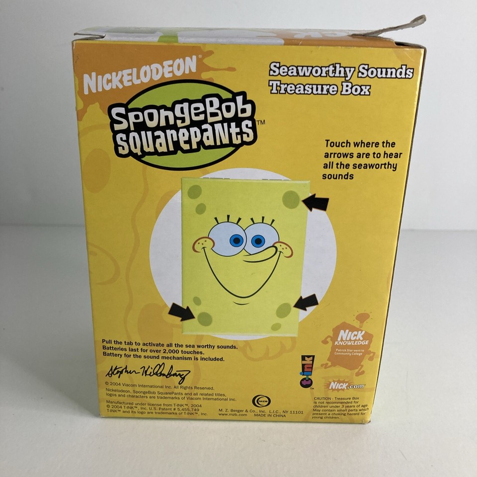 SpongeBob SquarePants Seaworthy Sounds Treasure Box 2004 MZ Berger ...