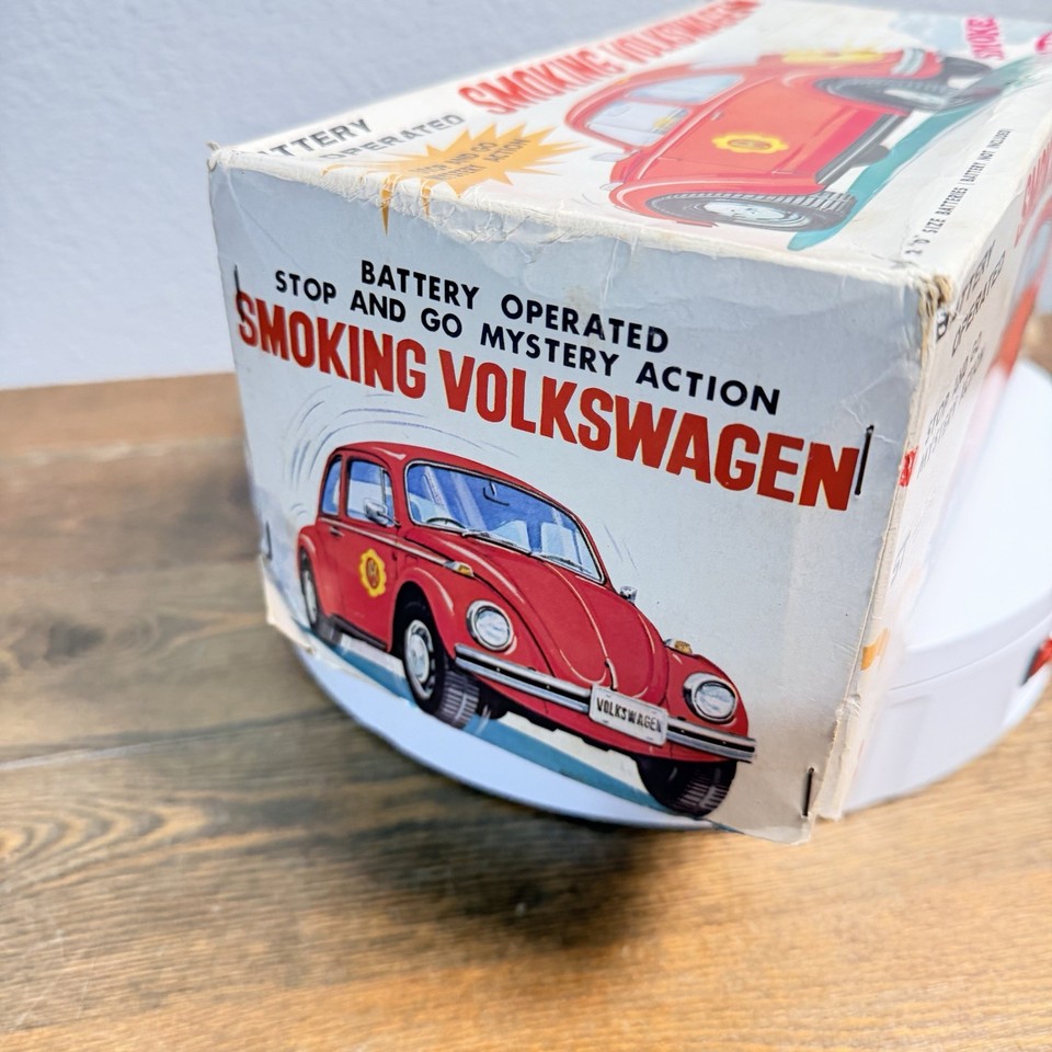 Vintage Aoshin Smoking Volkswagen VW Bug Car Toy w/Box Non-Working ...