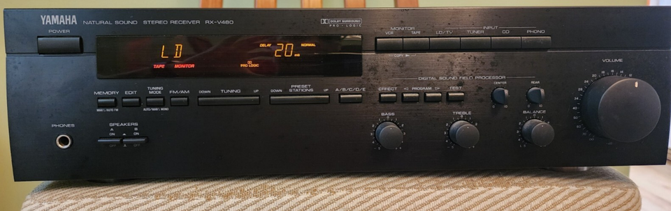 Vintage Yamaha RX-V480 Receiver HiFi Stereo Phono CD Tape 5-Ch AM/FM No ...