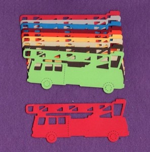 FIRE TRUCK die cuts scrapbook cards | eBay