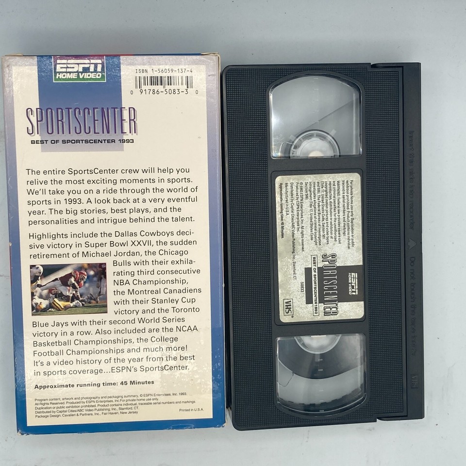 Sportscenter: Best of Sportscenter 1993, VHS Doc, ESPN Home Video (1993 ...