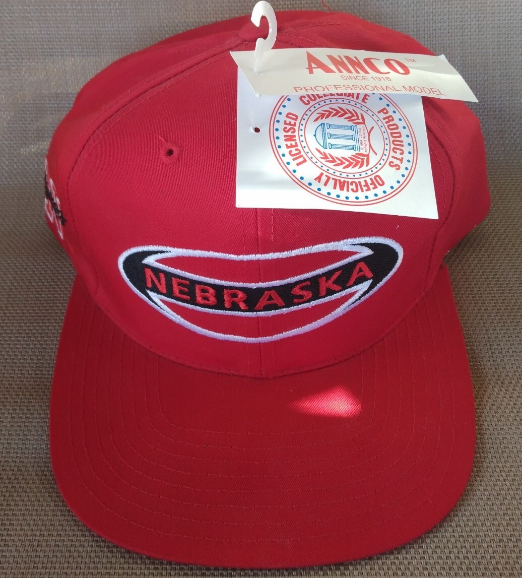 Vintage 1990's Annco Professional Model Nebraska Cornhuskers Snapback ...