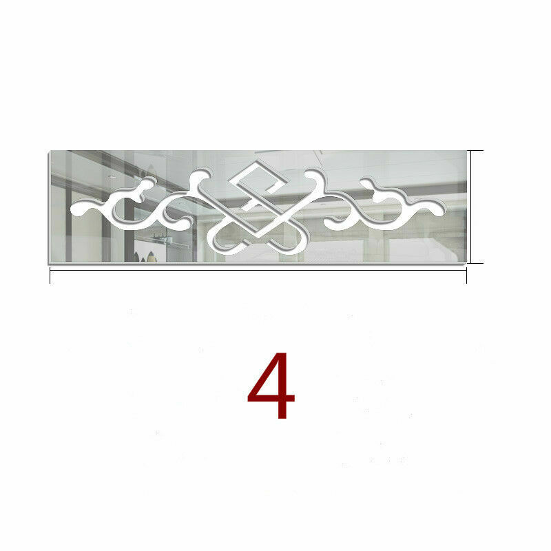 Acrylic Mirror Self Adhesive Wall Skirting Border DIY Stickers Decor ...
