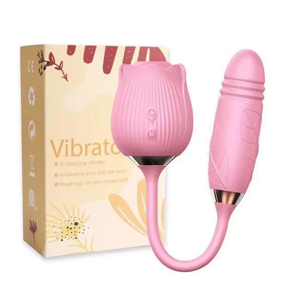 Rose Clit G-spot Vibrator Oral Licking Thrusting Dildo Bullet Sex Toy for Women | eBay