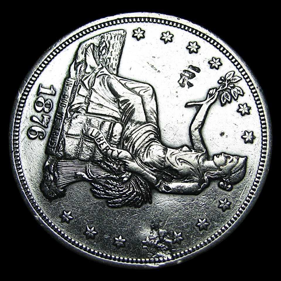 1876-S Trade Dollar Silver ---- Stunning Details Chop Marks Rare Coin ...