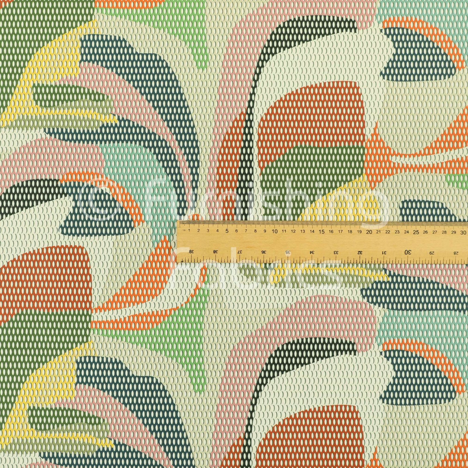 New Colourful Geometric Abstract Print Velour Velvet Upholstery Curtain ...