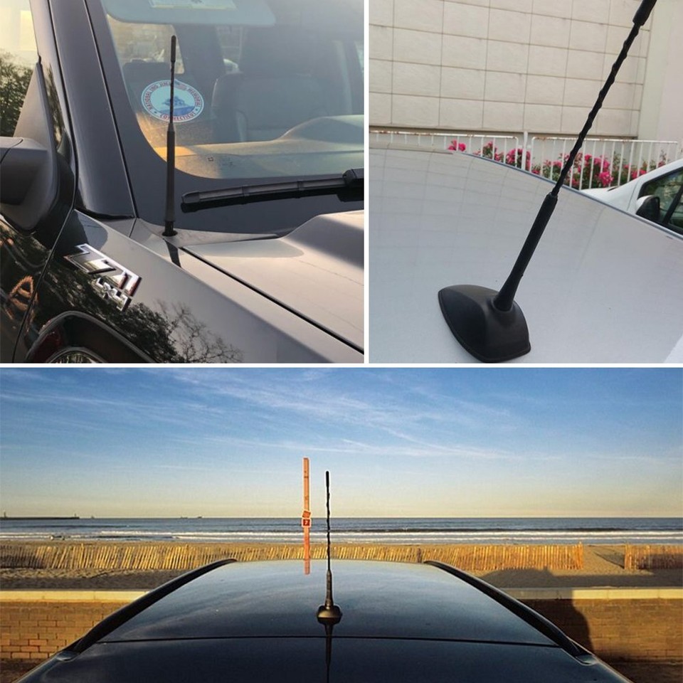 9" Antenna Mast Black Power Radio AM/FM for DODGE RAM 1500 2500 3500 ...