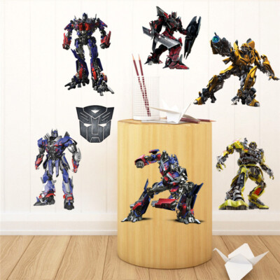 Transformers Kids Wall Art Stickers Removable Vinyl Decal Kids Boys ...