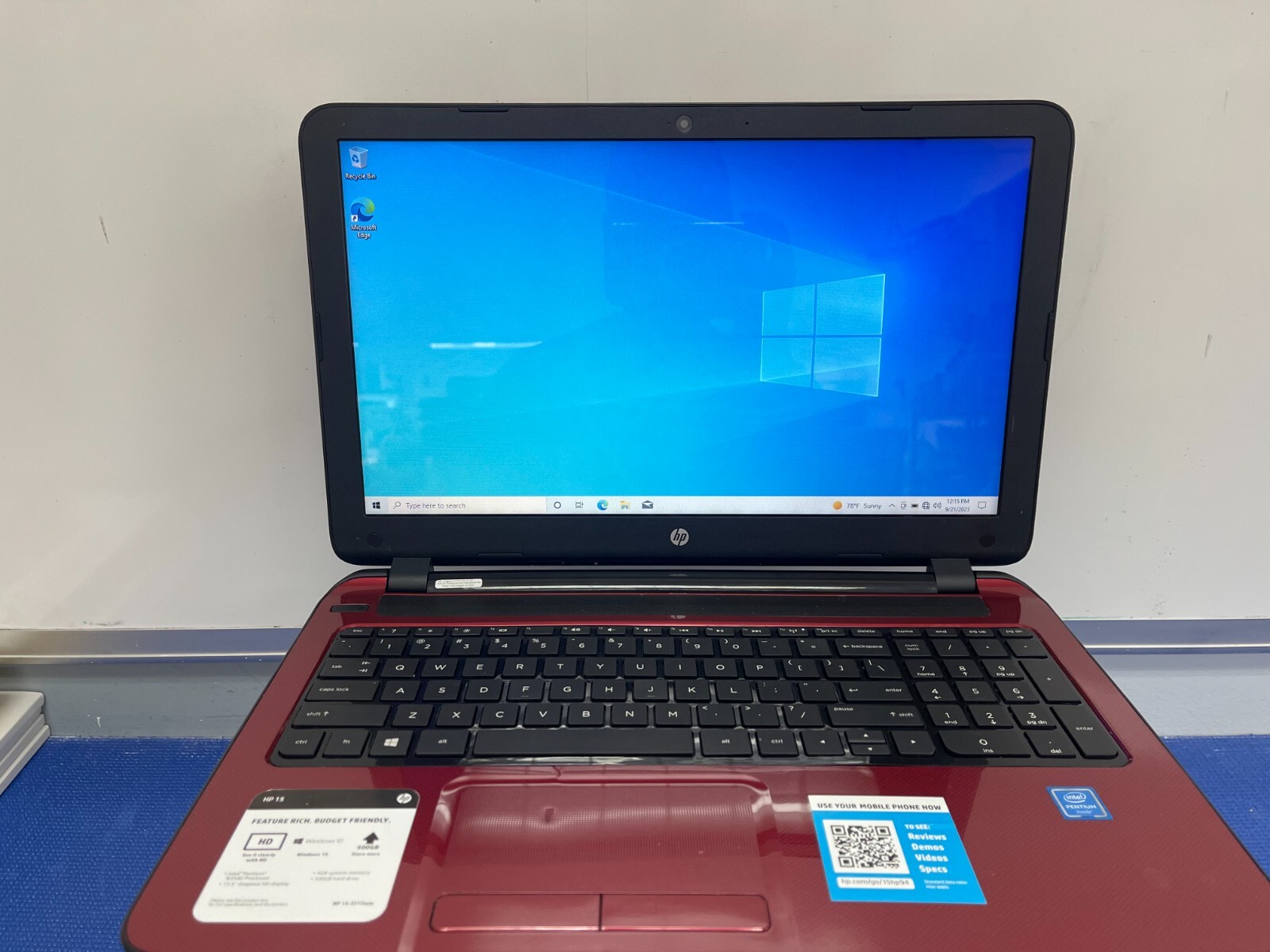 HP 15-f272wm Notebook 15.6" (Intel N3540 2.16Ghz 4gb RAM 500gb HDD Win10Home)! 754292135239 | eBay