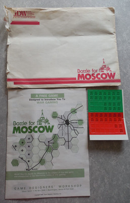 BATTLE FOR MOSCOW 1986 GDW War Game UNPUNCHED, GAME DESIGNERS' WORKSHOP ...