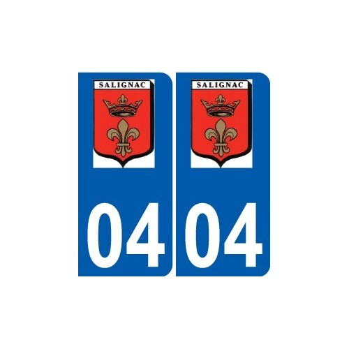 04 Salignac logo autocollant plaque stickers ville | eBay