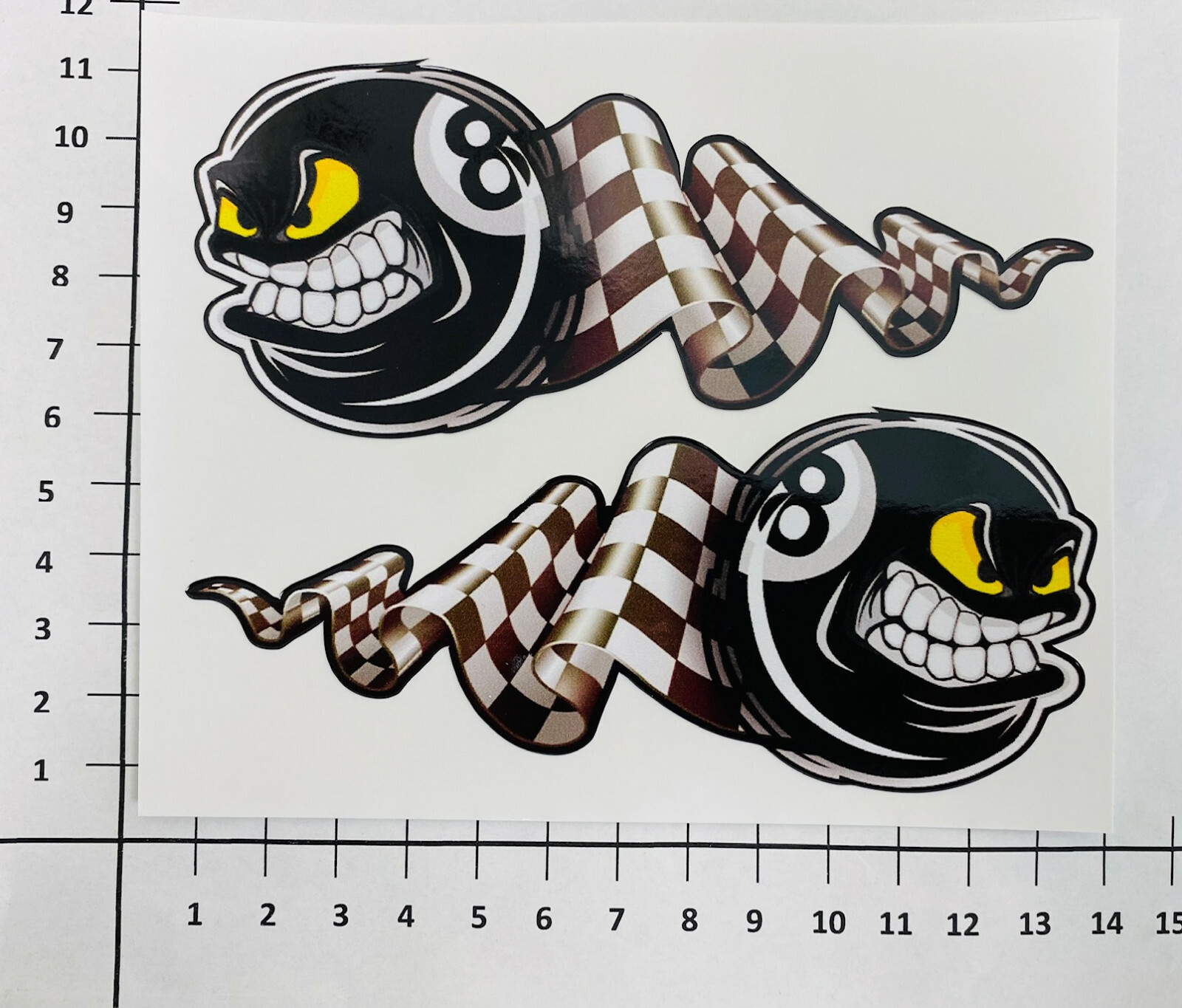 8 BALL HEAD Aufkleber Sticker Oldschool Retro Eightball V8 Performance ...