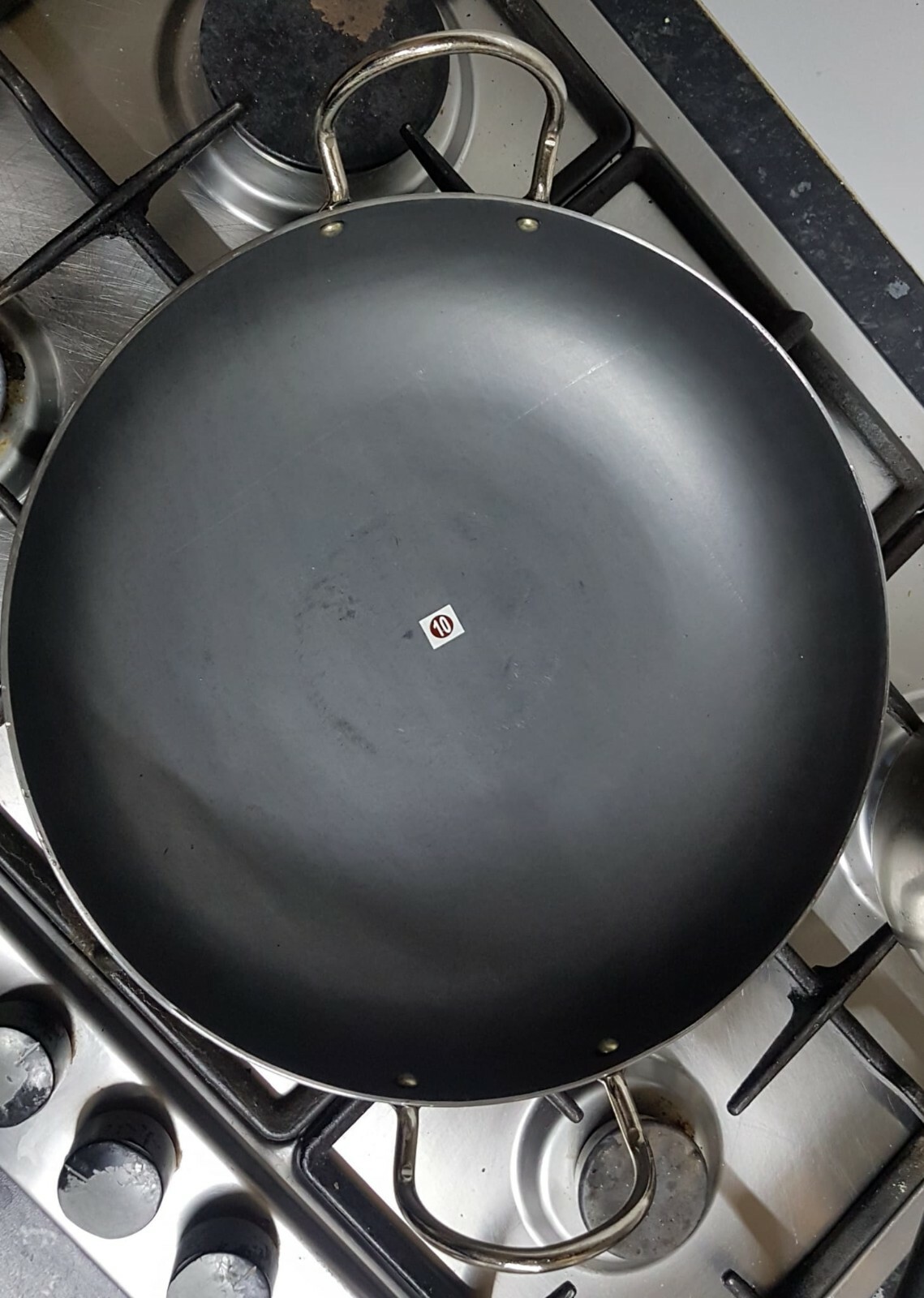 Iron Karahi Kadai Wok Tawa Heavy Duty Kadhai Flat Base Deep Frying Pan ...