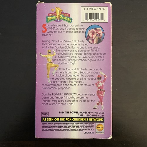 Mighty Morphin Power Rangers - Bloom of Doom (VHS, 1994) Pink Ranger | eBay
