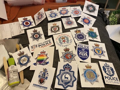 Pick Your British Constabulary Police Locker Car Stickers 80mm Vinyl ...
