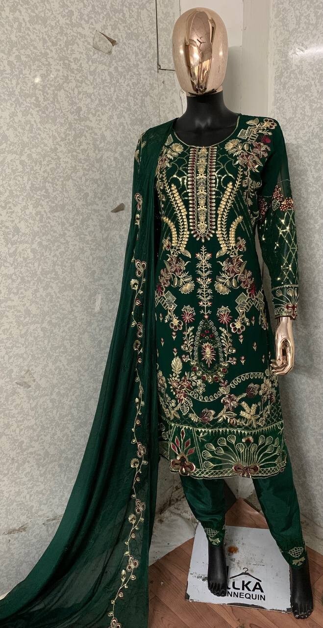 Anarkali Suit Bollywood Party Indian Salwar Designer Kameez Ethnic Gown ...