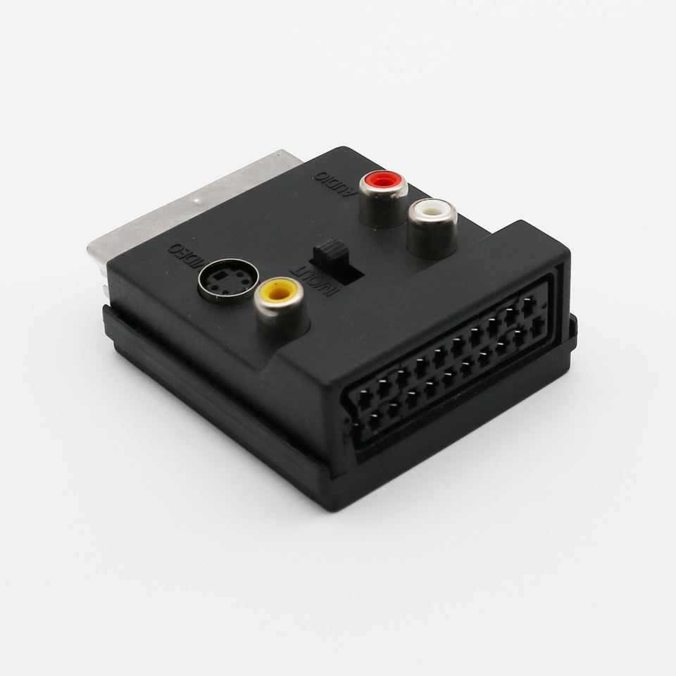 1x Switchable SCART Male to Female with S-Video 3 RCA Audio SCART ...