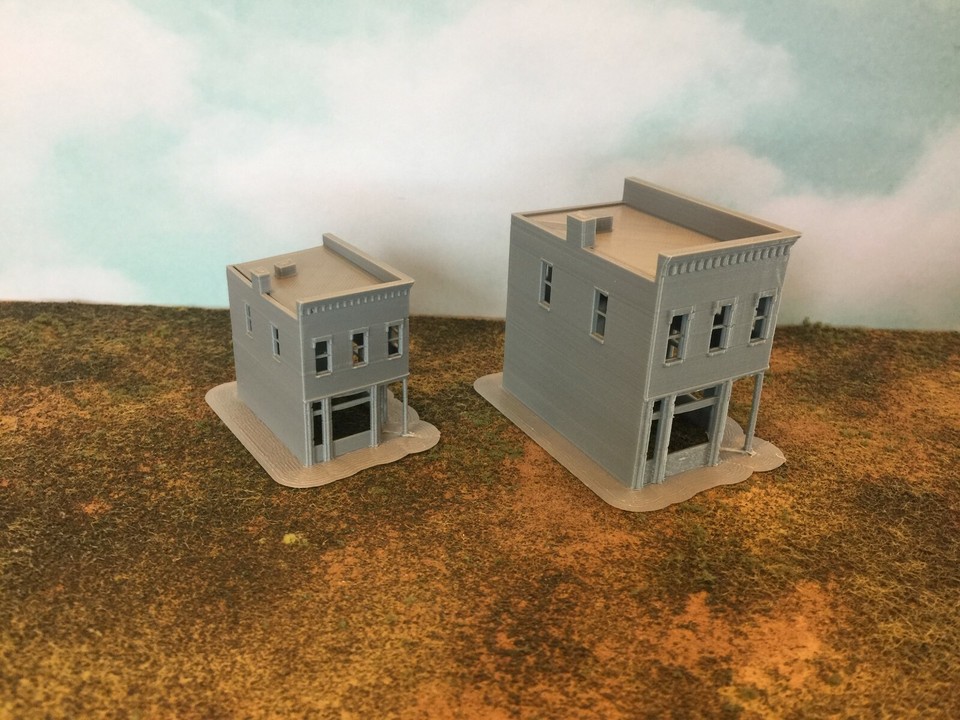 20th Century Town City CORNER MARKET Building - Z Scale 1:220 - 3D ...