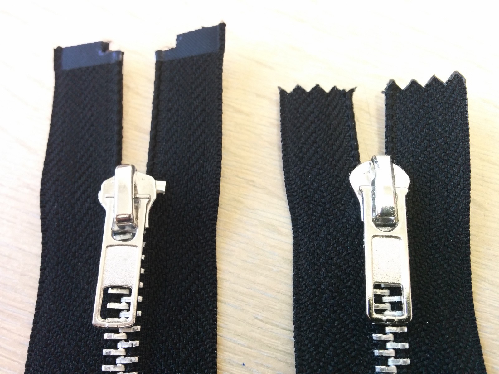 METAL SILVER TEETH OPEN and CLOSED ENDED ZIP TYPE 5 (CHOICE OF LENGTH ...