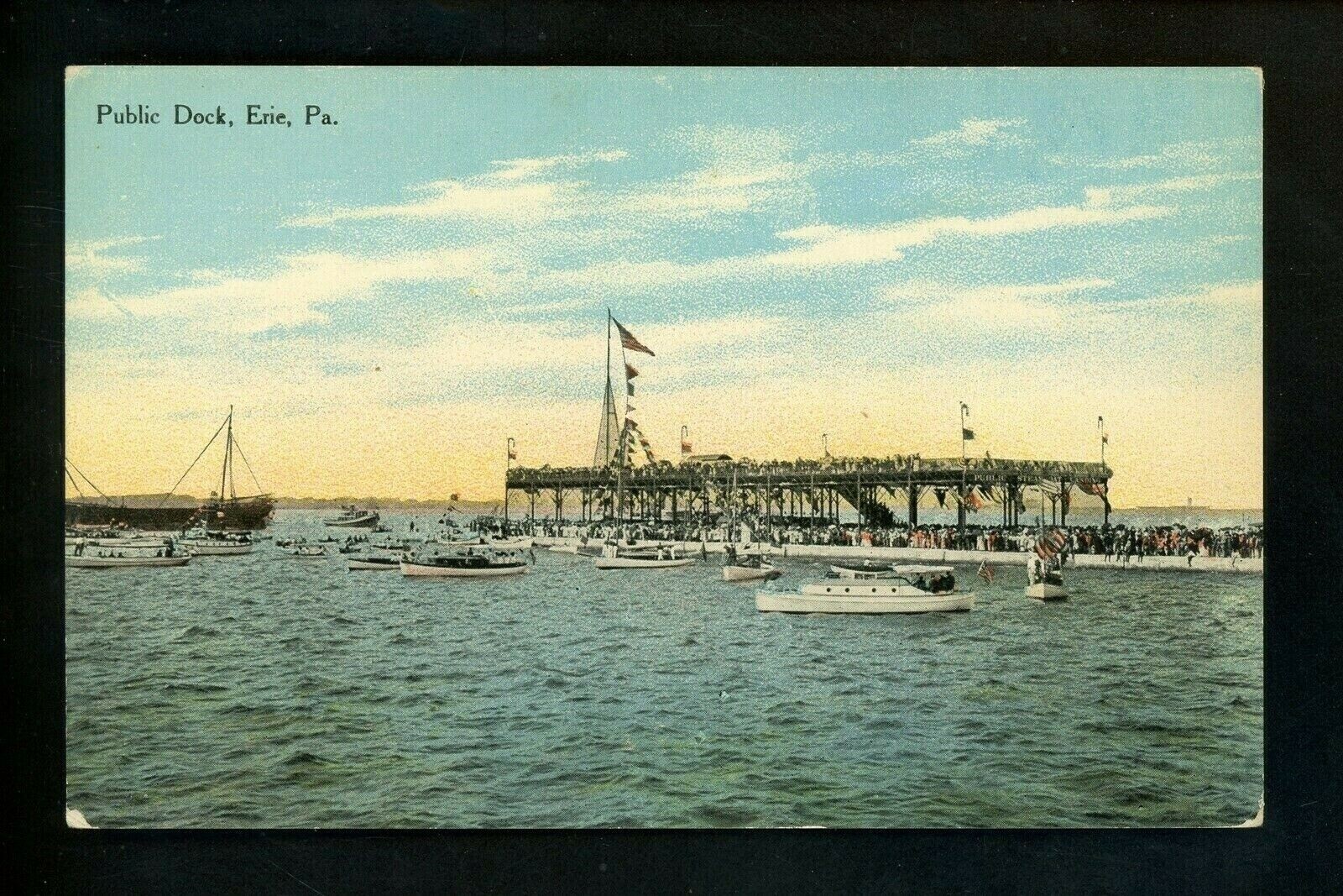 Pennsylvania PA postcard Erie, Public boat docks Vintage | eBay