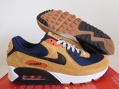 NIKE AIR MAX 90 BUCKTAN-VELVET BROWN-BLUE SZ 8 [DZ5175-200] | eBay