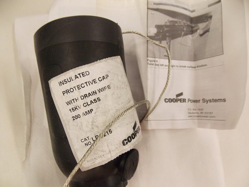New Cooper LPC215 Insulated Protective Cap W/ Drain Wire 15 KV 200A 2A4 ...