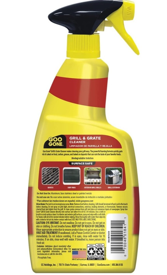 Goo Gone Grill and Grate Cleaner - 24 Ounce - Cleans Cooking Grates and ...