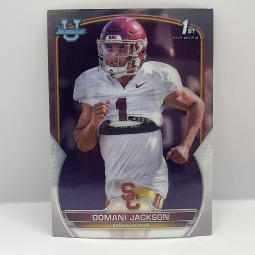 2022 Bowman Chrome University Football Domani Jackson Base #91 USC ...
