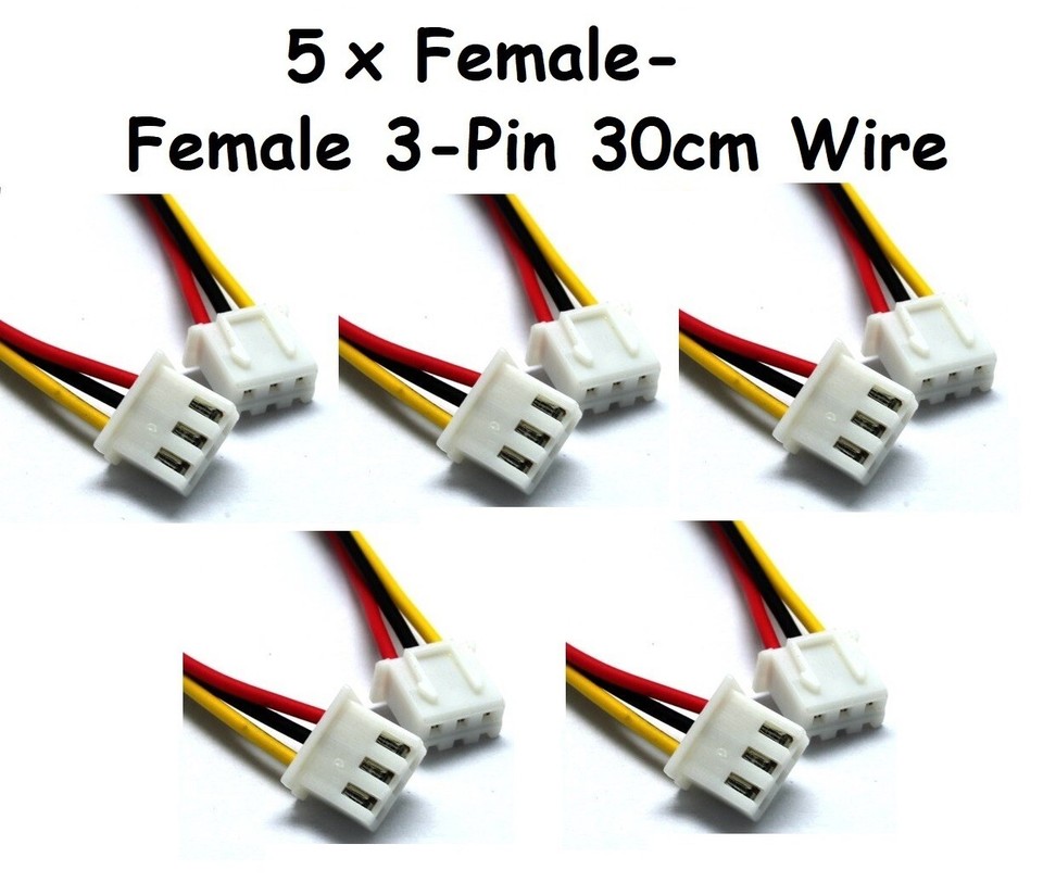 XH2.54mm Female-Female Jumper Cable 2-Pin, 3-Pin 10cm & 30cm PCB Lead ...