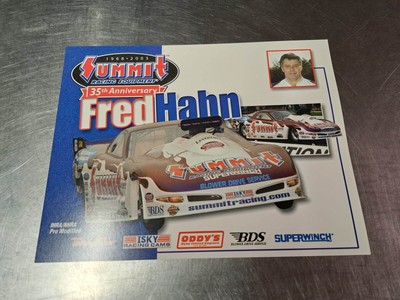 NHRA Fred Hahn Promotional Card Handout 8.5x11 | eBay