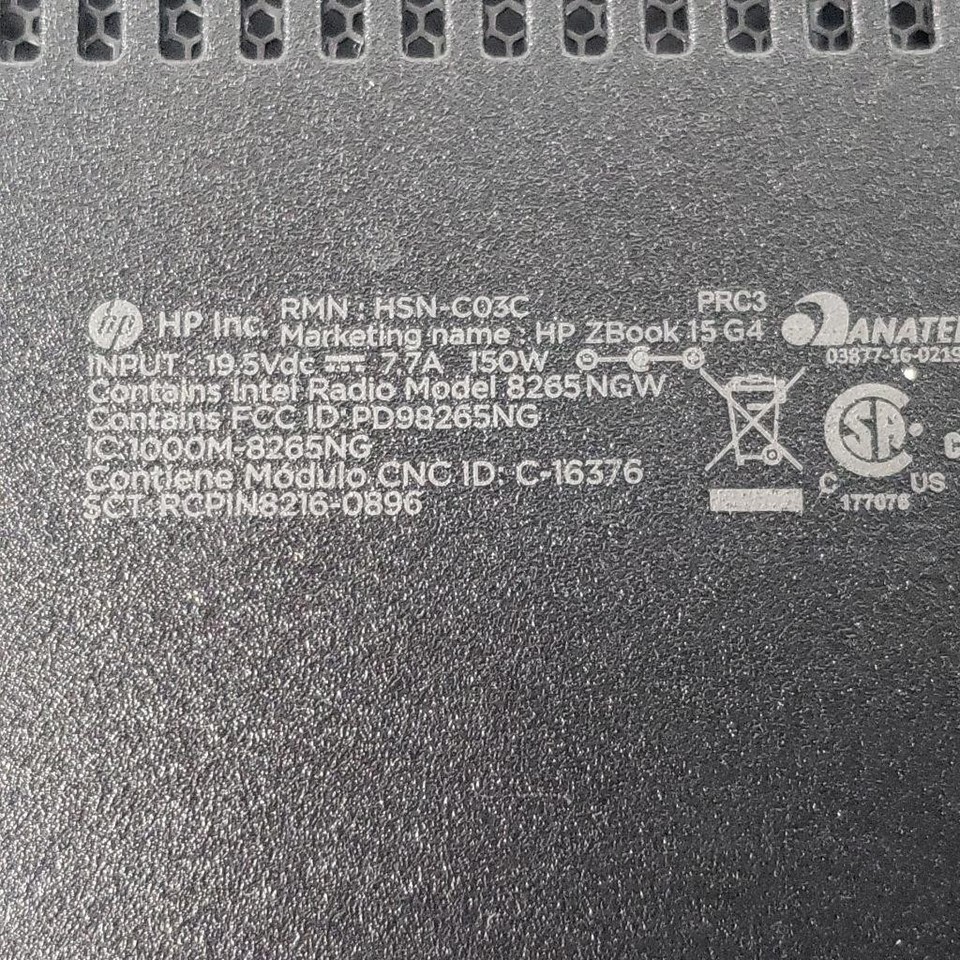 HP ZBook 15 G4 15.6" i7-7820HQ 2.9Ghz 32GB 1TB NVMe Nvidia Quadro M620 ...