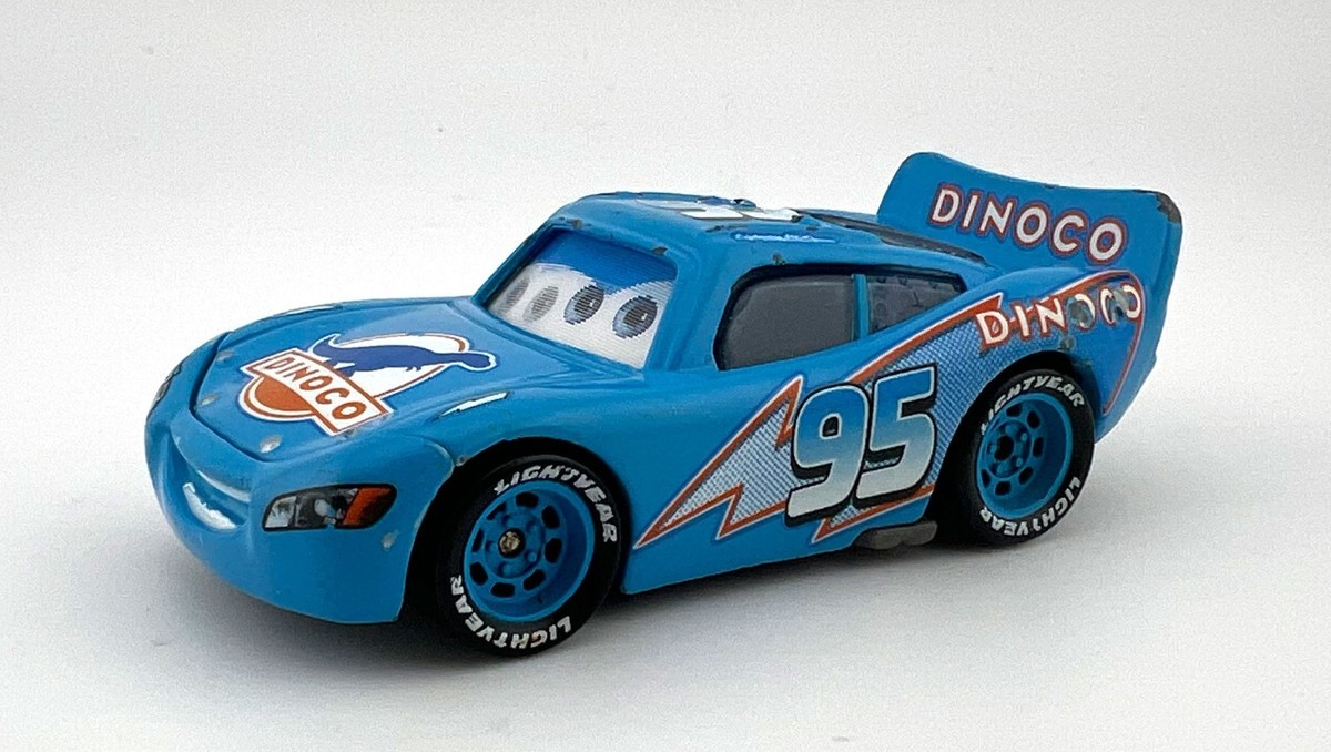 New Disney Pixar Cars Dinoco Mcqueen Blue Diecast Toy Race Car Original