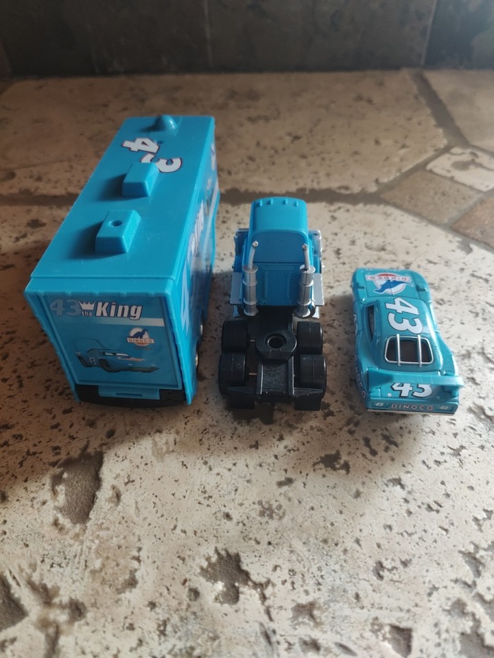 Disney Pixar 43 The King Hauler & Dinoco Car Diecast Blue 3-piece set ...