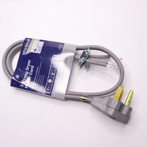 Whirlpool Power Cord For Electric Dryers Grey 3-Prong 30Amp 3ft PT220L ...