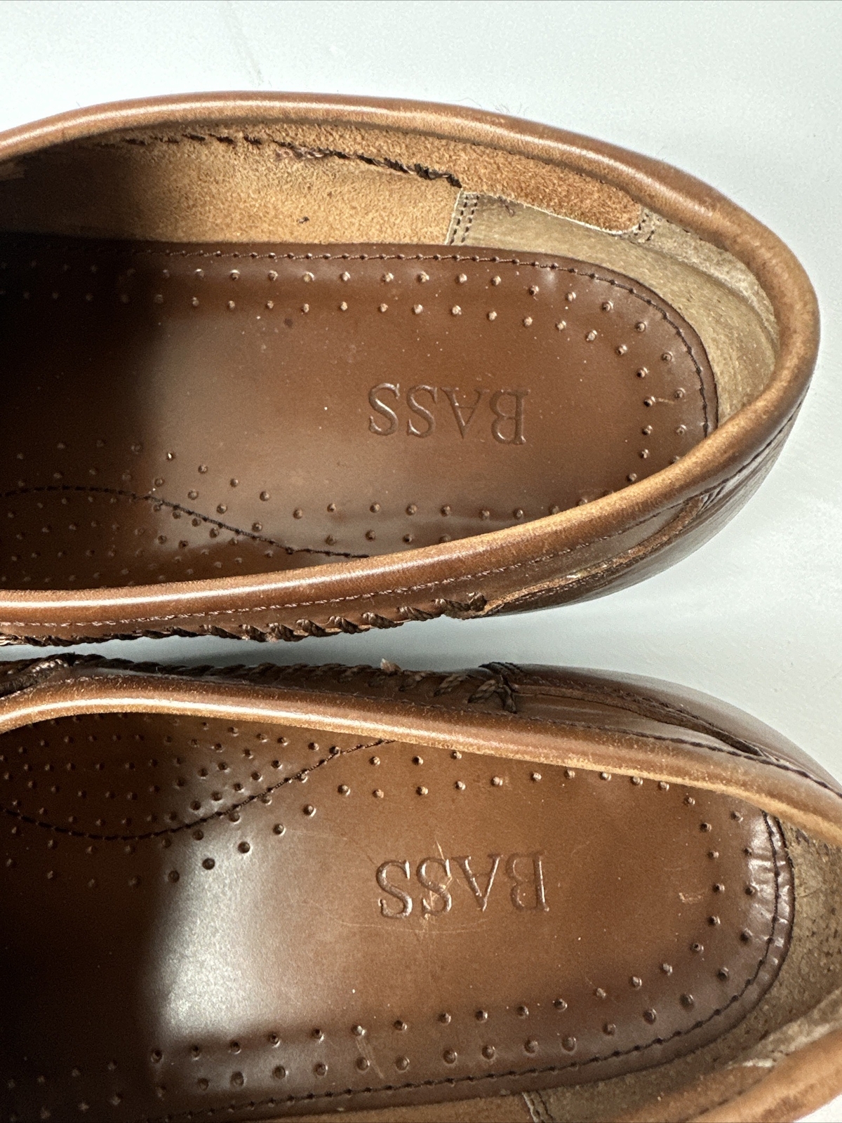 Bass Bryan Men's Tassels 26N5 Brown Leather Loafers Dress Shoes Low Top ...