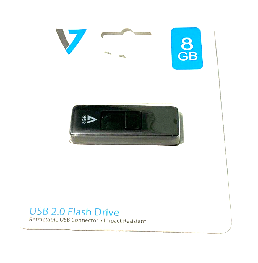 V7 Memory Vf28gar-3n 8gb Flash Drive USB 2.0 Black for sale online | eBay