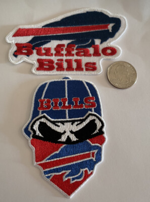 (2)-Buffalo Bills vintage embroidered iron on Patches 3.5”x 2.5” & 4”x ...