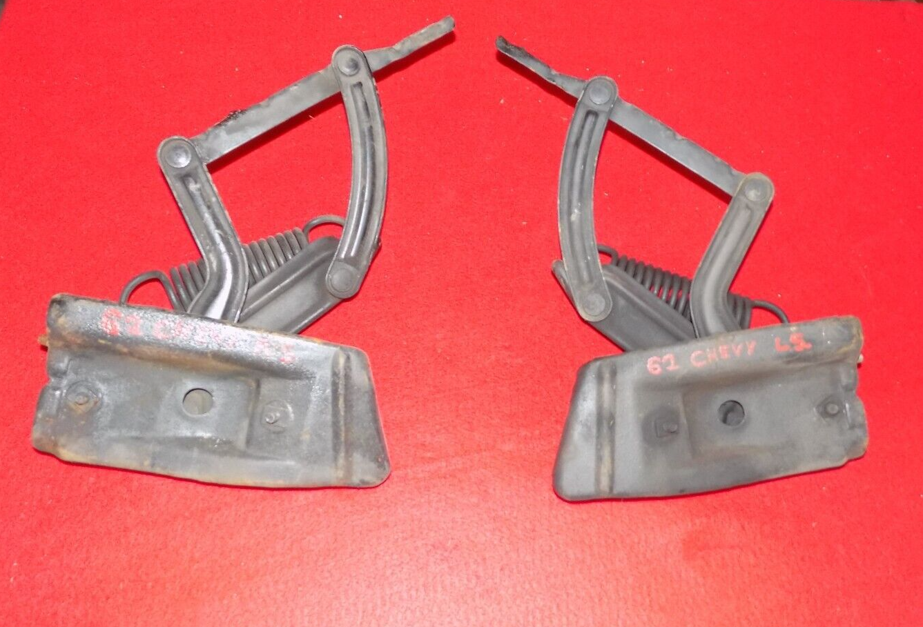 1962 CHEVY IMPALA SS HOOD HINGES SUPPORT BOXES BRACKETS BelAir Biscayne ...