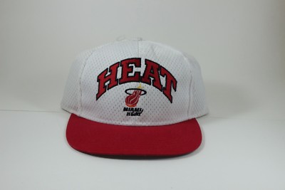 Miami Heat White Snapback Hat Brand New NBA Basketball Red Brim | eBay